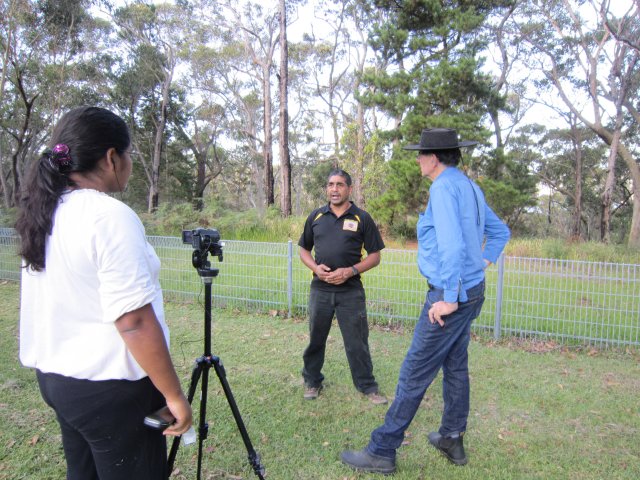 Sheena Kitchener, Dean Kelly and Peter Read at Appin Massacre Memorial ...