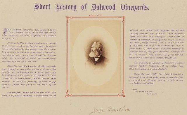 Dalwood Vineyards History, Foundation of Dalwood c1833. SLNSW | A ...