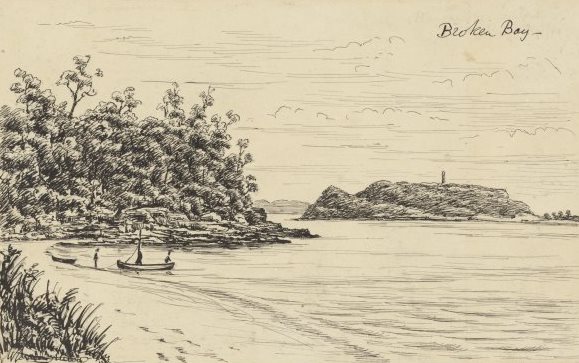 Broken Bay by H. J. Graham c1885. NLA | A History of Aboriginal Sydney