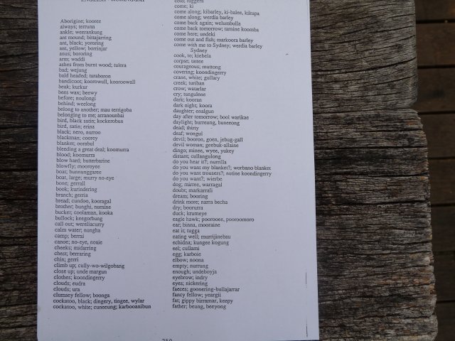 The 'Guringai' language | A History of Aboriginal Sydney