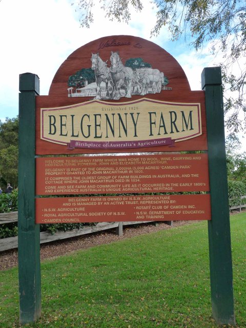 Belgenny Farm Welcome sign, Camden | A History of Aboriginal Sydney
