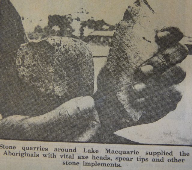 Lake Macquarie stone quarries & implements. Newcastle Library | A ...