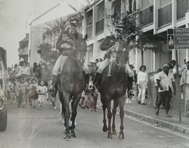 Police in Eveleigh Street, Redfern | A History of Aboriginal Sydney