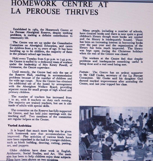 La Perouse home work centre | A History of Aboriginal Sydney